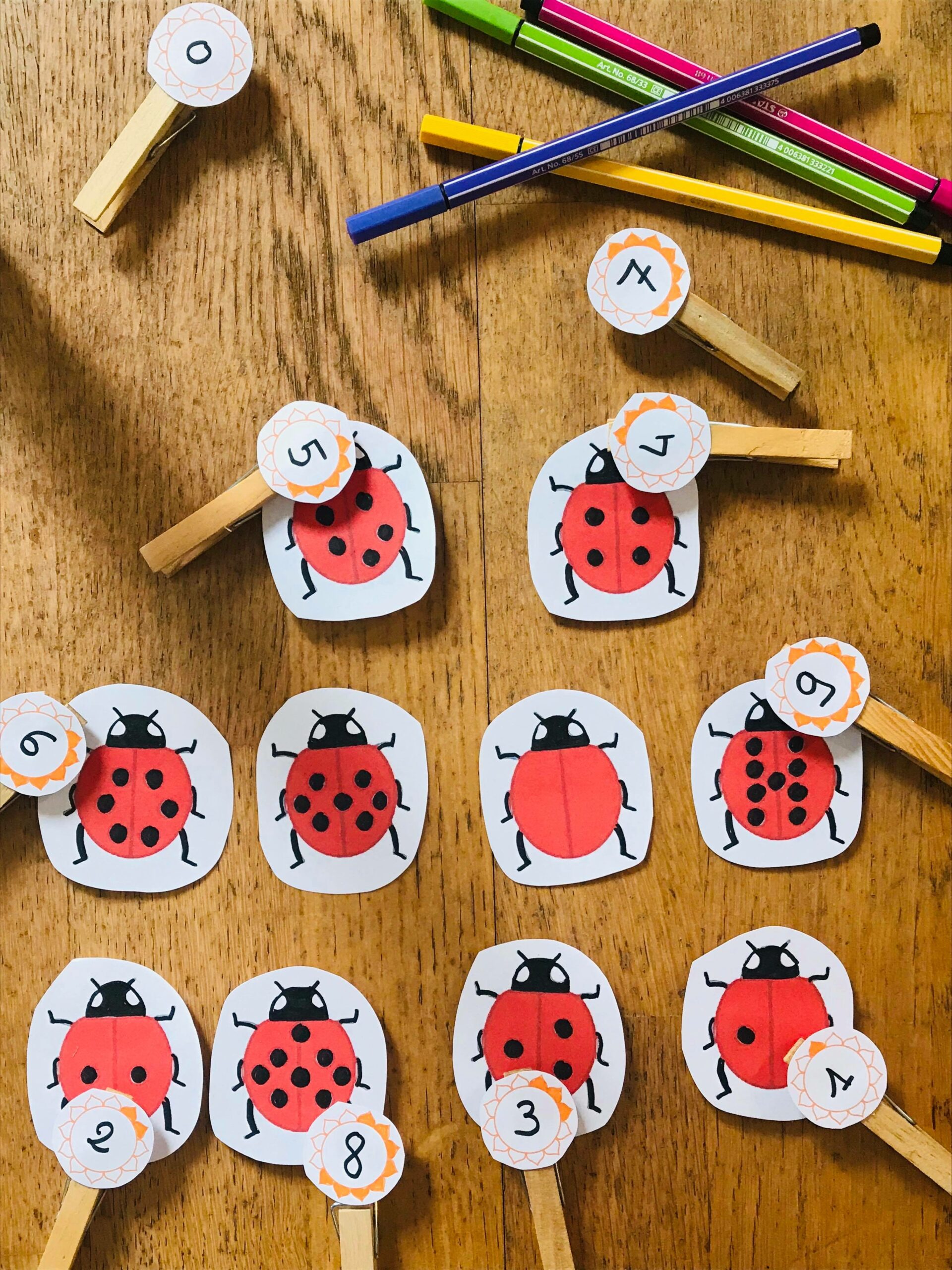 Jeu d'enfant pour apprendre à compter, les petites coccinelles - Kreakids