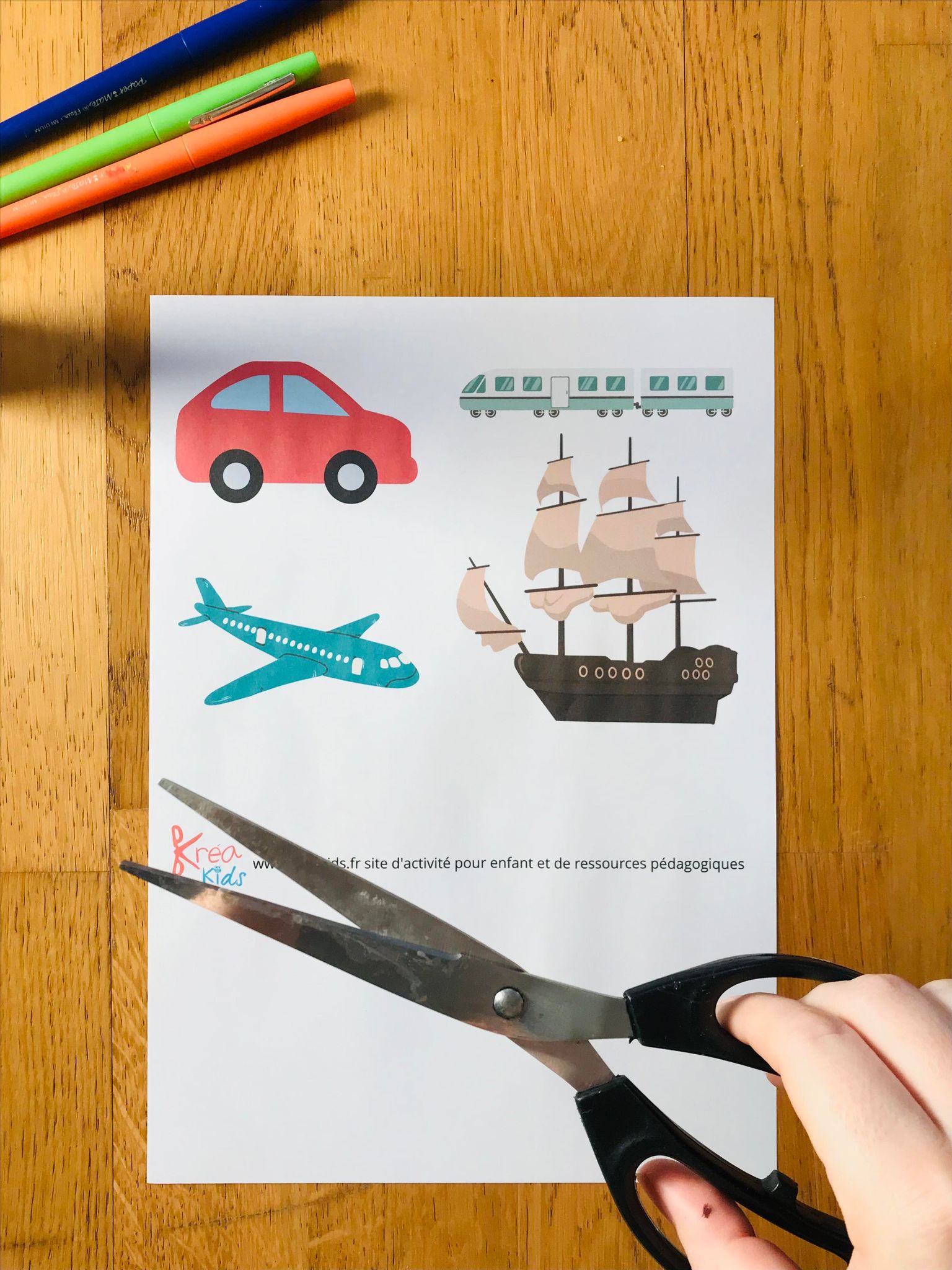 Activité Sur Les Moyens De Transports Pour Enfant Kreakids