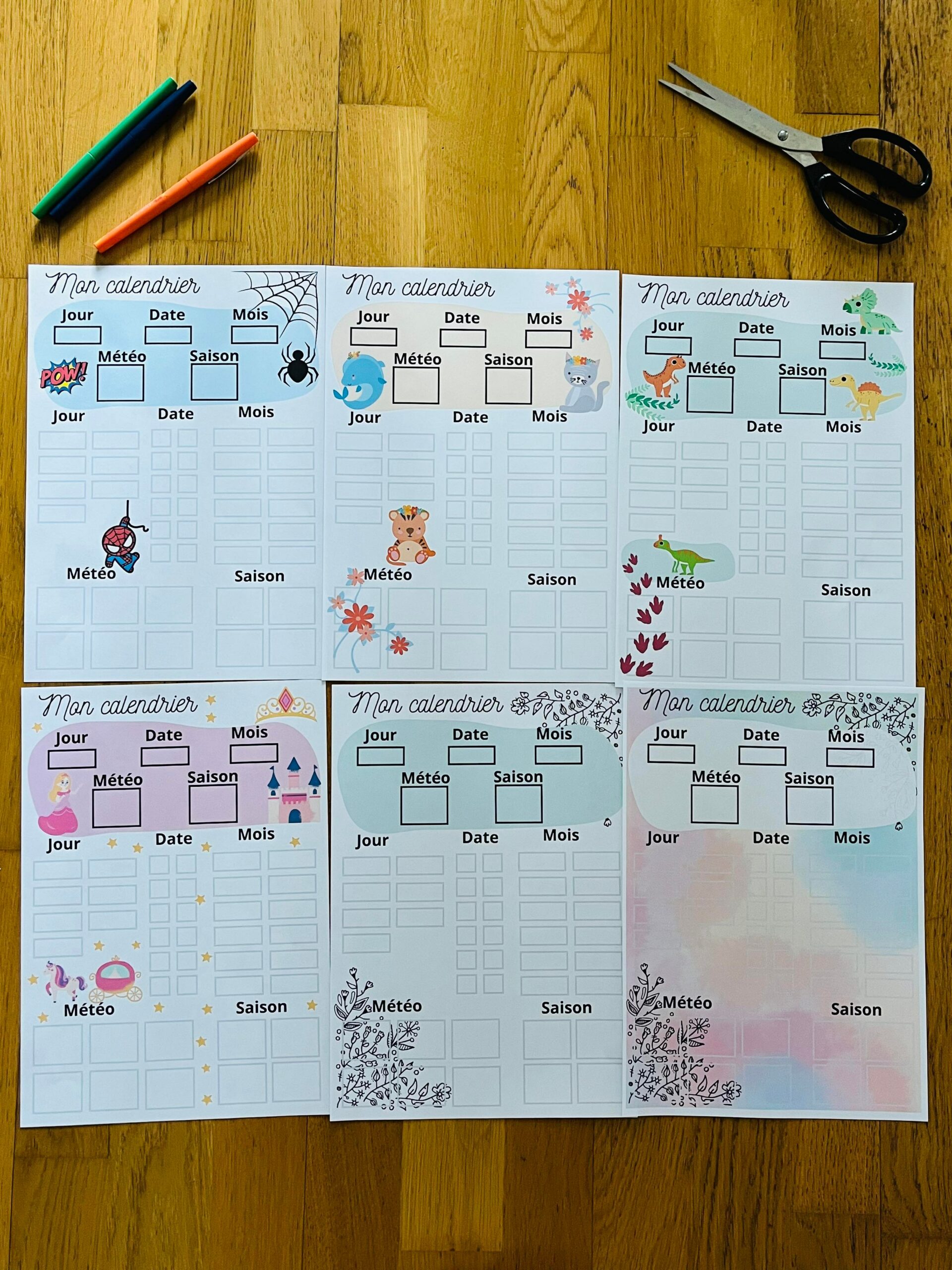 Calendrier perpétuel pour enfant à imprimer - Kreakids