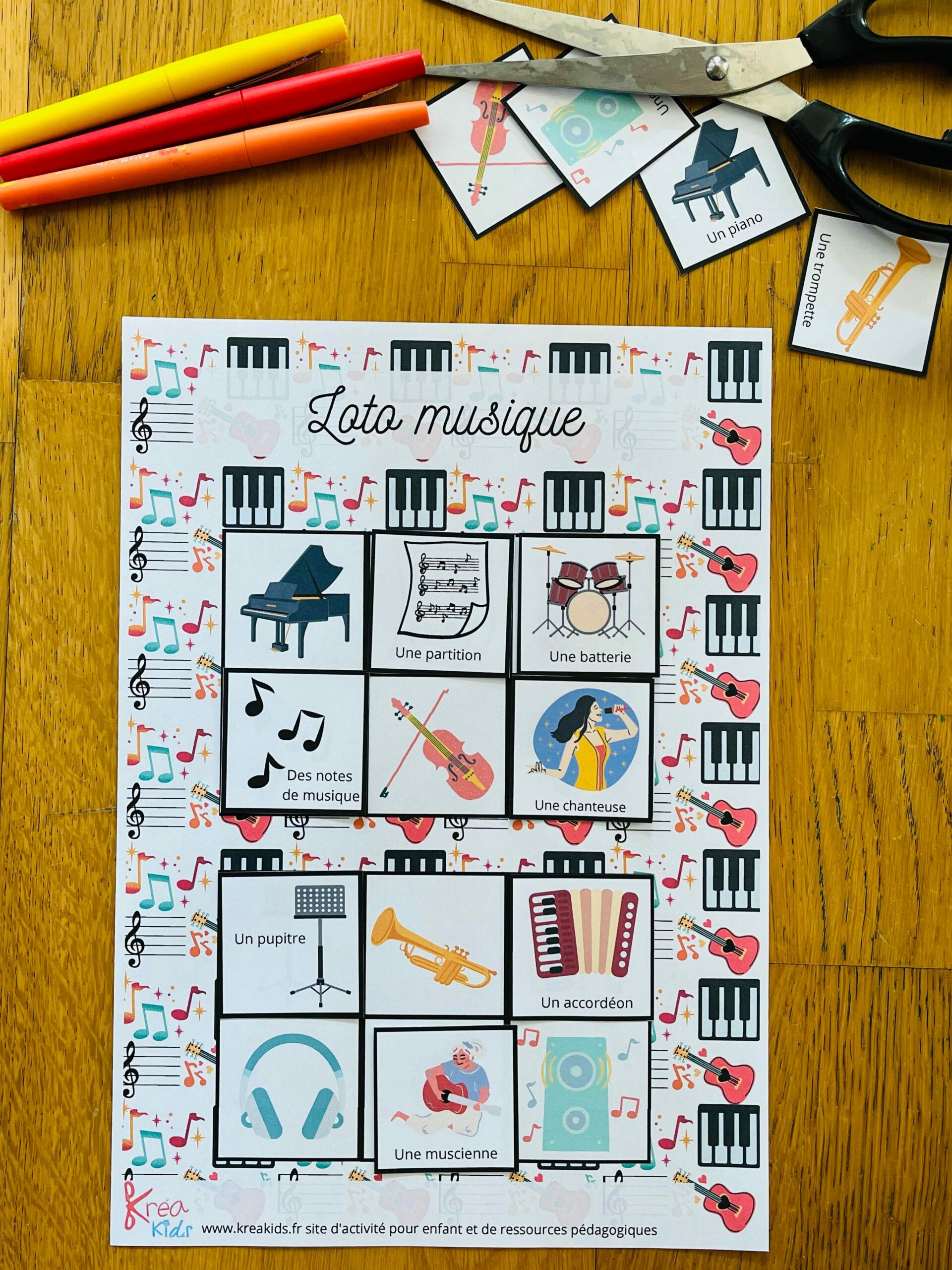Loto sur la fête de la musique - Kreakids