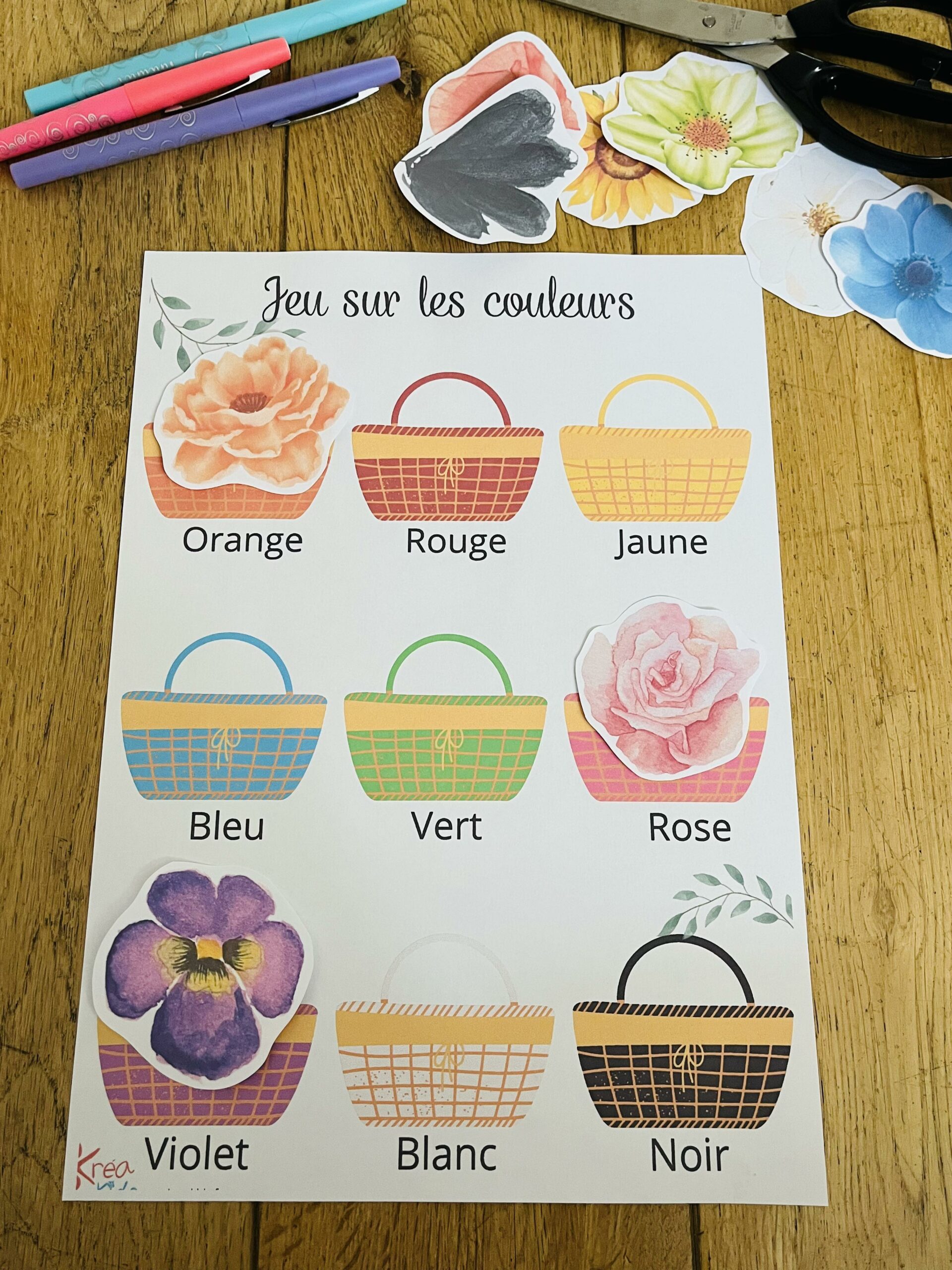 Jeu sur les couleurs pour enfant - Kreakids