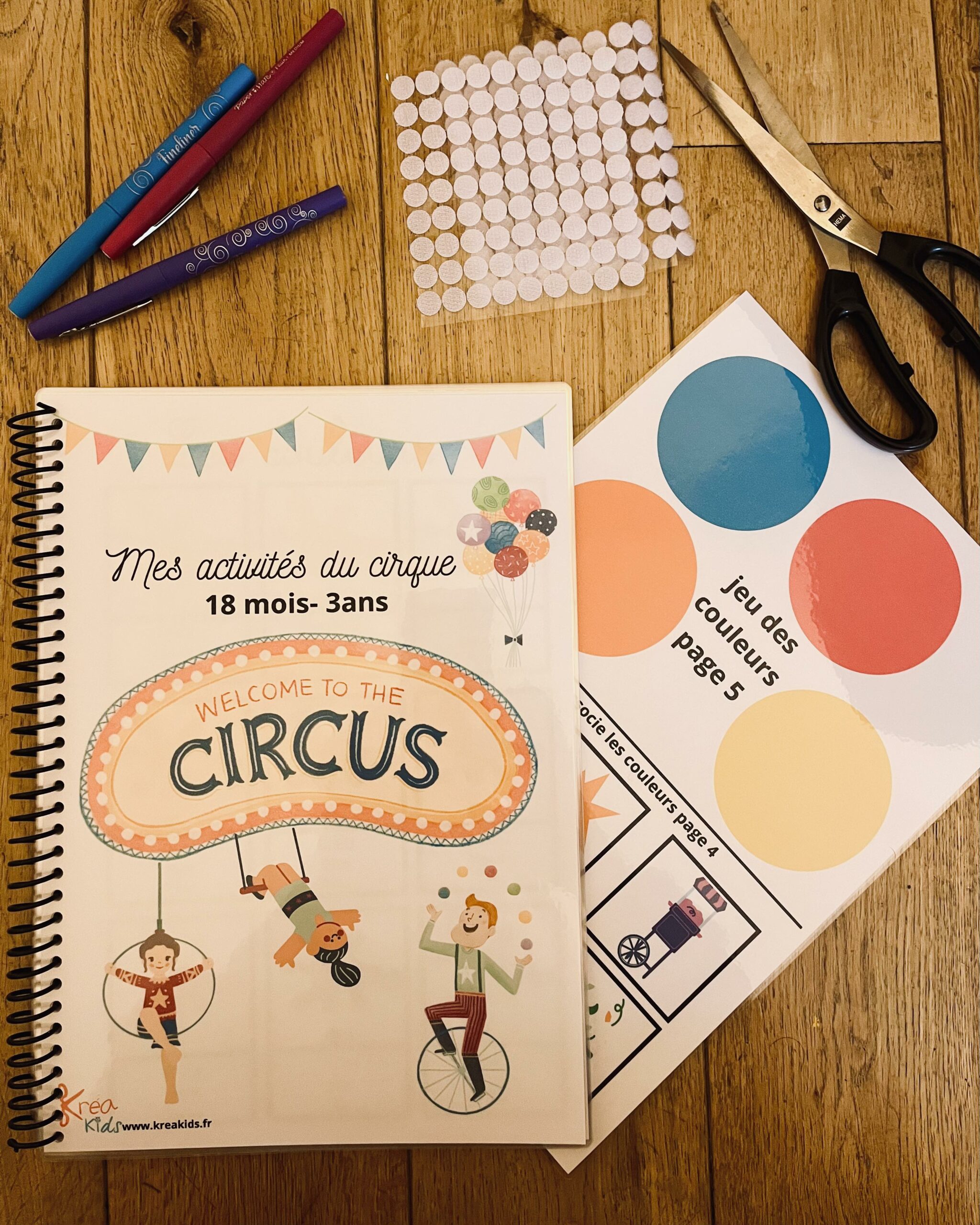 Livret d'activité cirque 18 mois et plus à découper - Kreakids