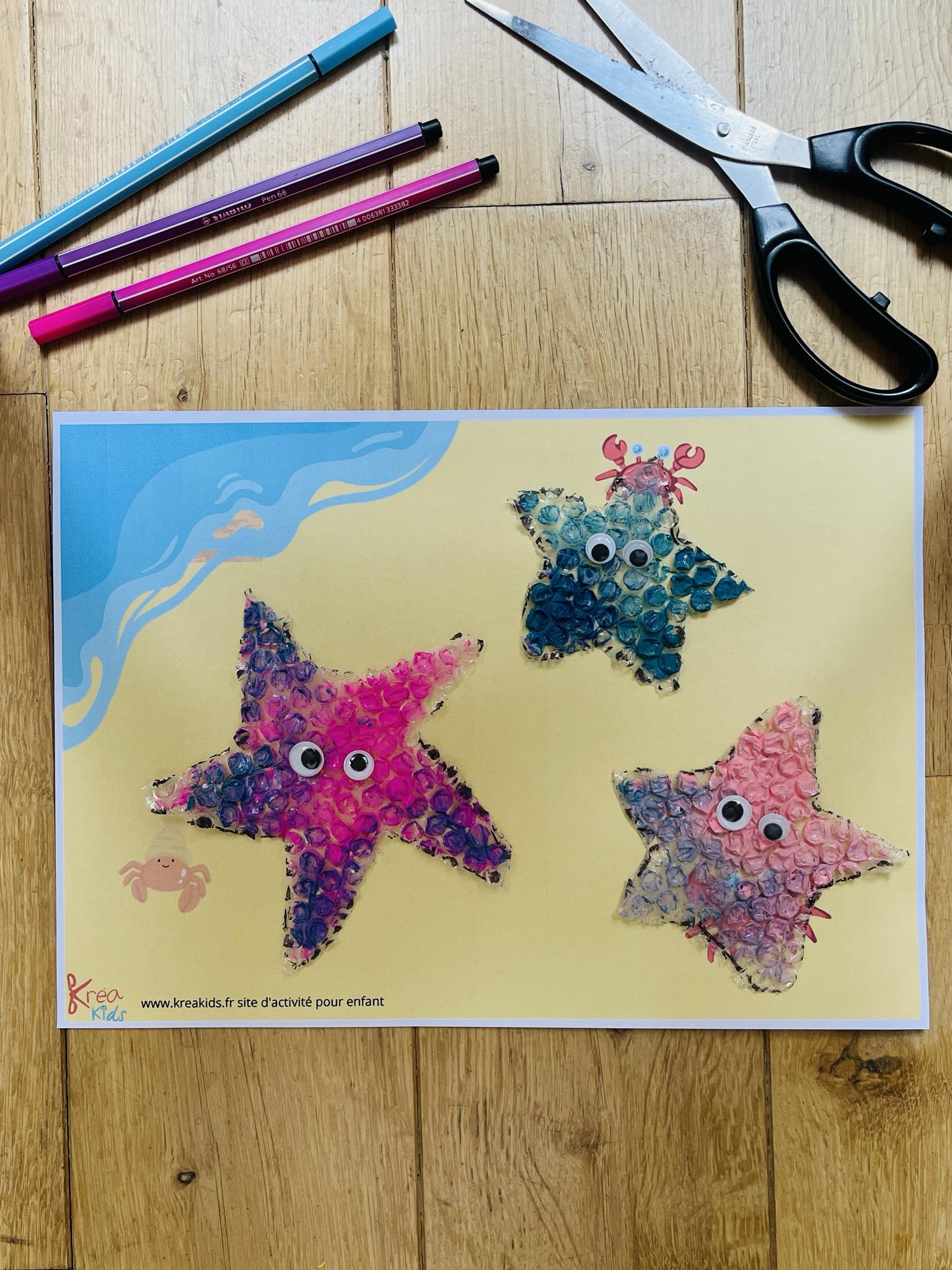 Activité étoile de mer enfant facile à réaliser - Kreakids